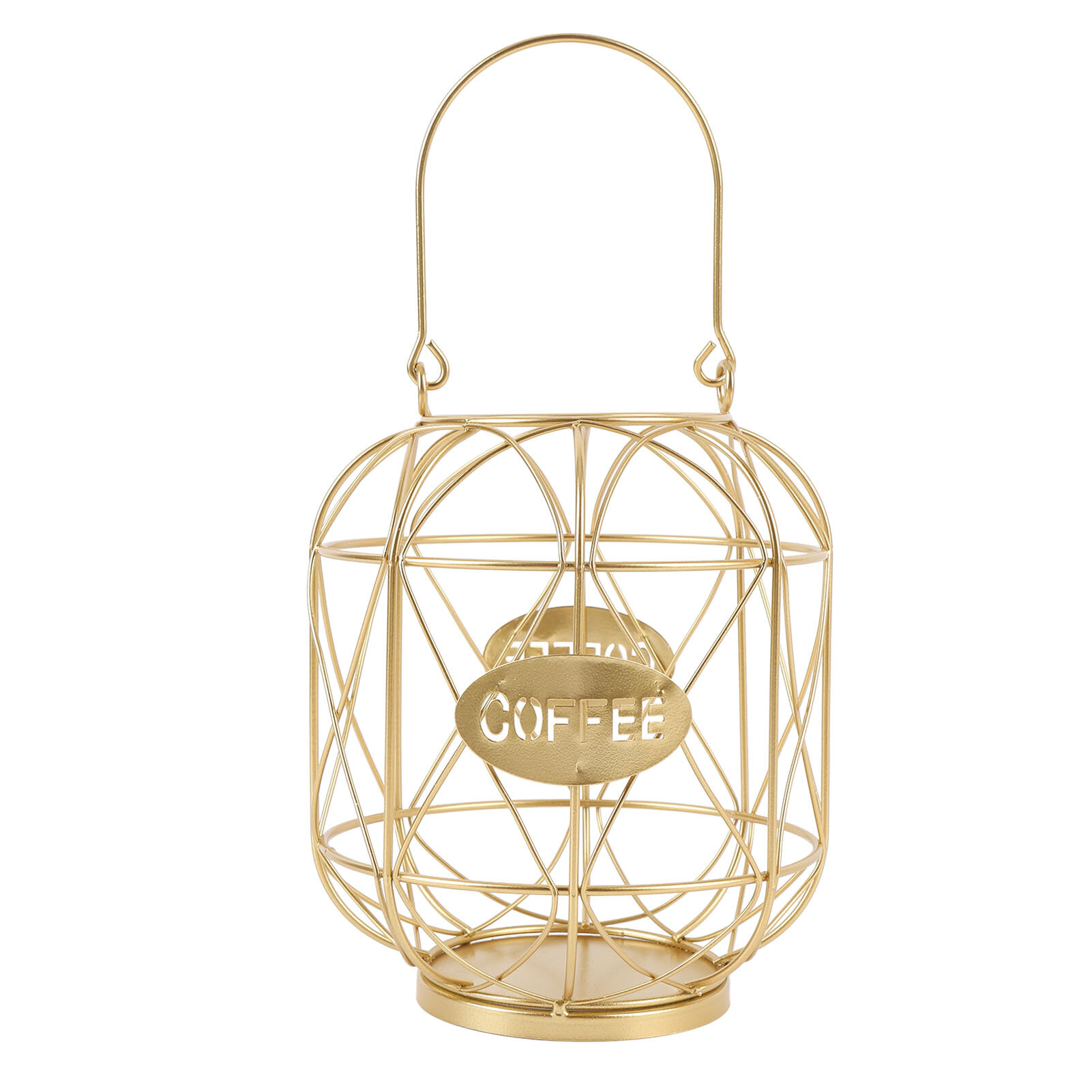 Держатель для кофейных капсул, органайзер для кухонной столешницы, корзина для хранения кофейных капсул, аксессуары для кофейного бара, утяжеленная основа, железный каркас, тип золота