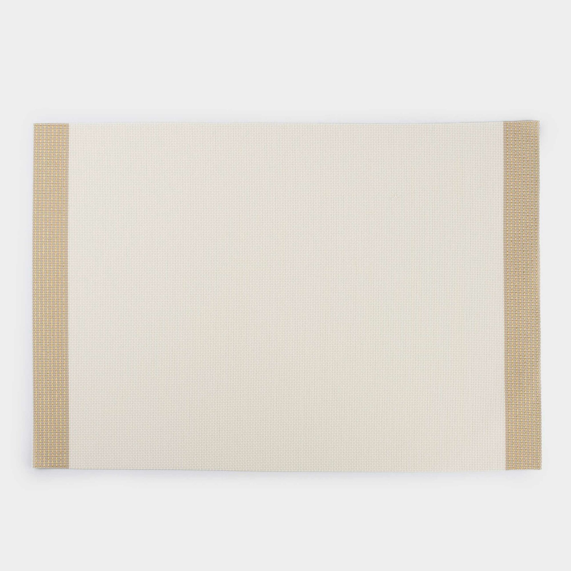 Салфетка под приборы, 30x45 см, ПВХ, прямоугольная, бело-песочная, Полосы, Solid