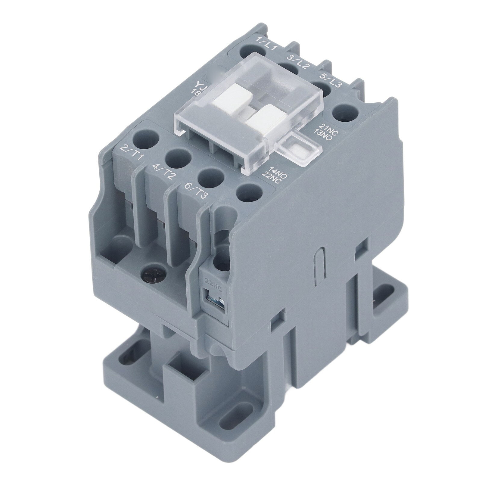 Контактор переменного тока 3 полюса 1НО 1НР 18А монтаж на рейку серебряные контакты низковольтный контроллер двигателя 220В