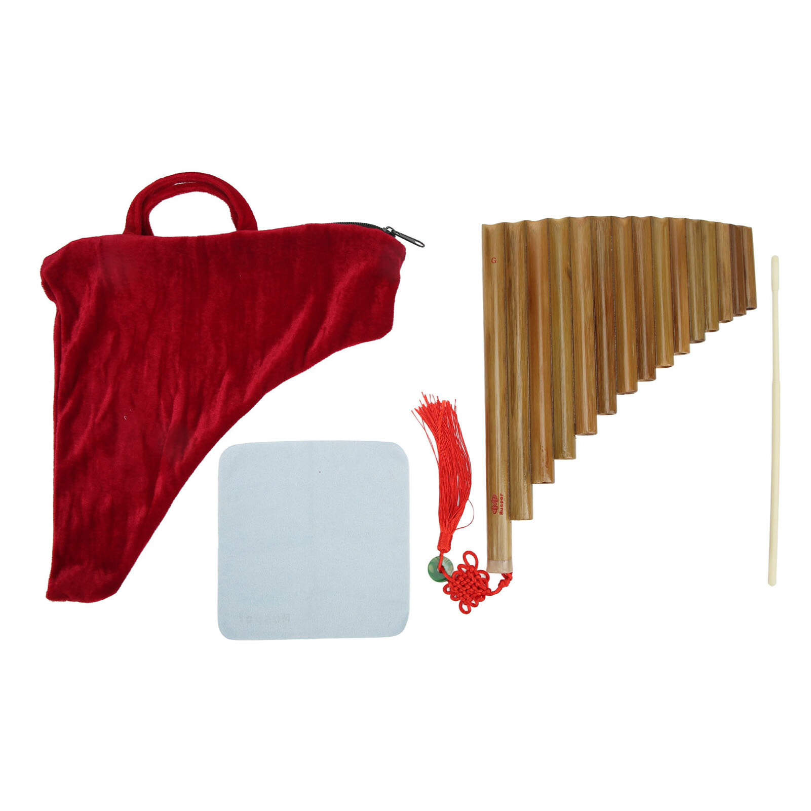 Флейта Пана, 15 трубок, соль, тональность: китайский традиционный музыкальный инструмент, духовой инструмент (правая рука).