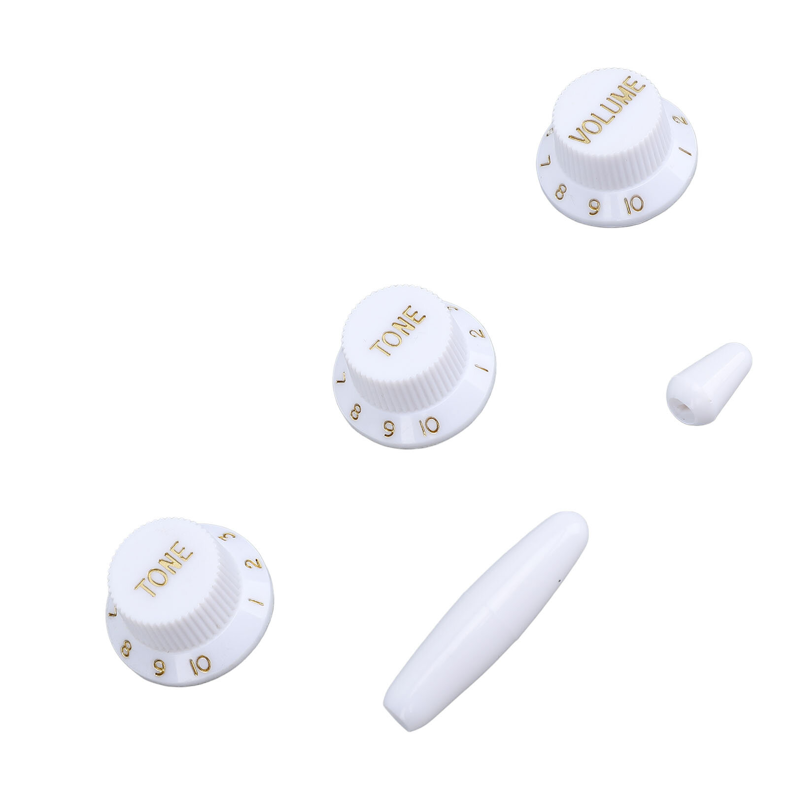 Гитарный потенциометр ручка набор пластиковый точный регулятор громкости тембра для практики белый цвет золото слово