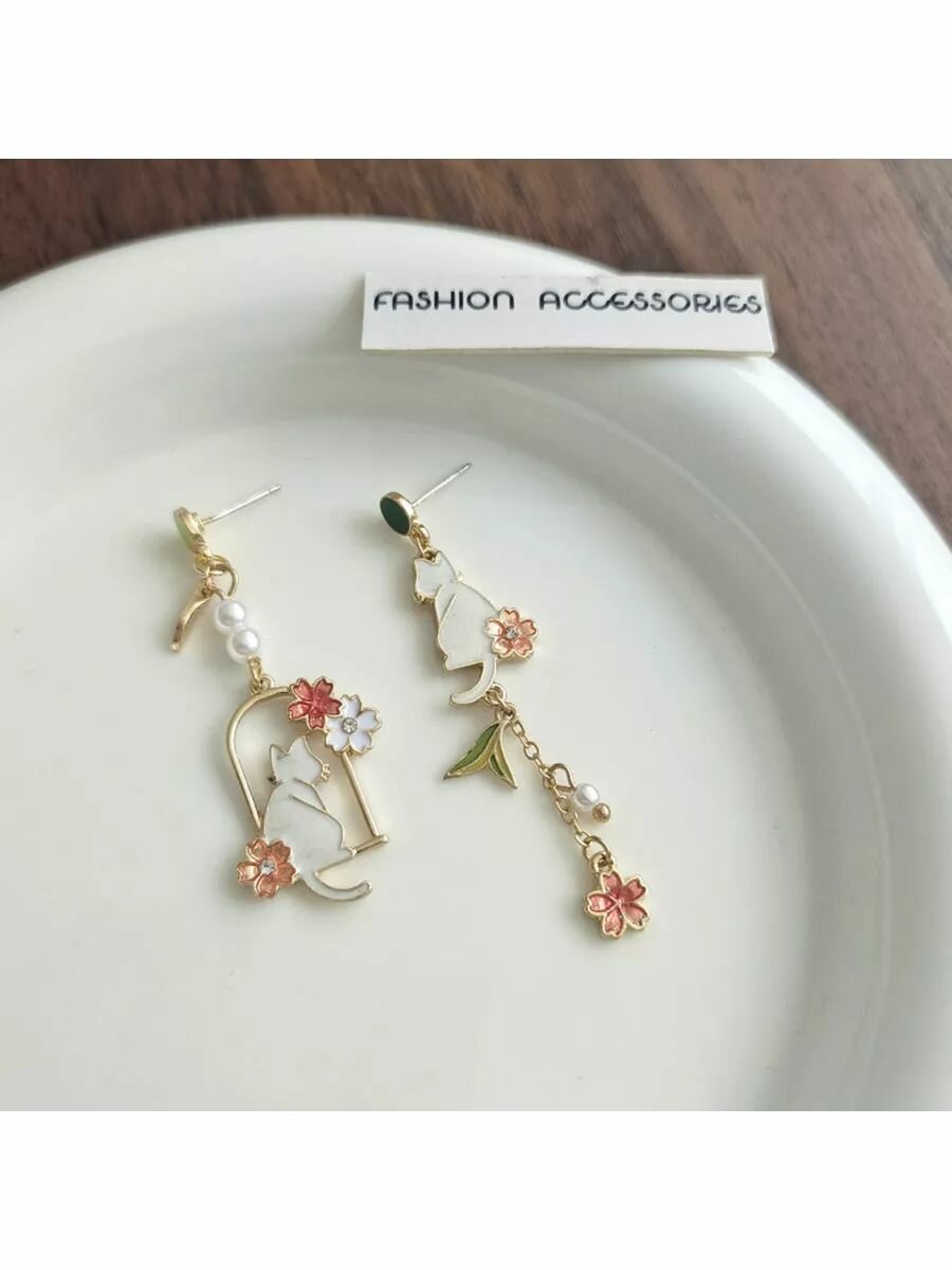Серьги, искусственный камень
