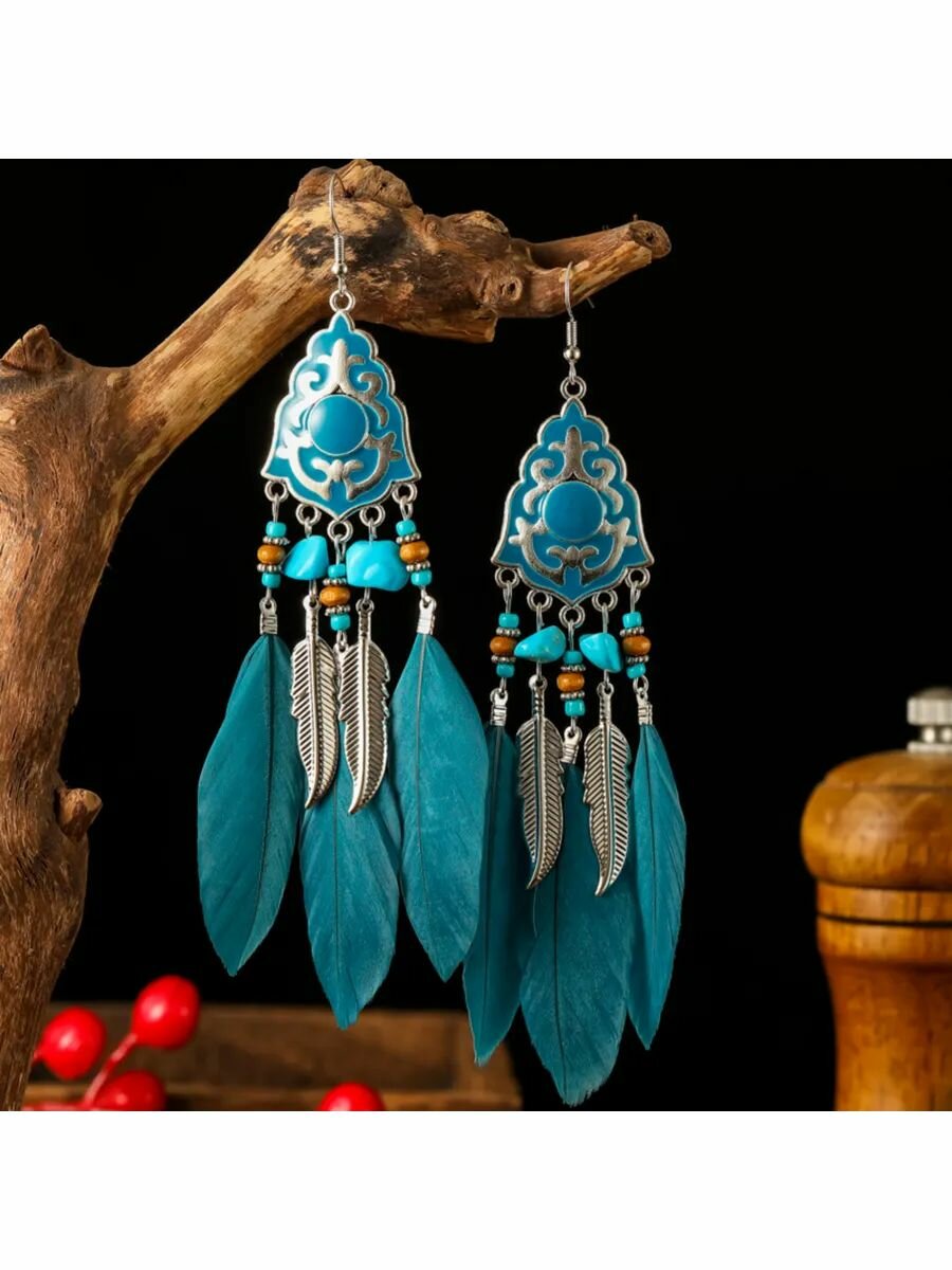 Серьги, искусственный камень