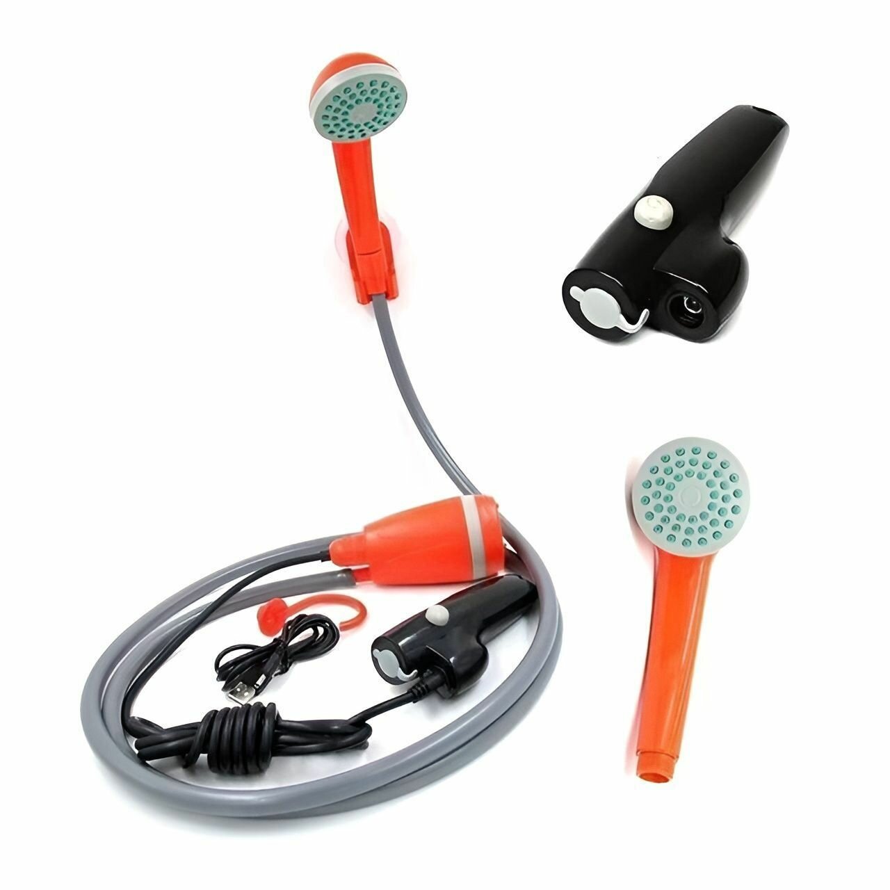 Переносной душ для дачи и путешествий компактный аккумуляторный душ с насосом и длинным шлангом для комфорта на природе