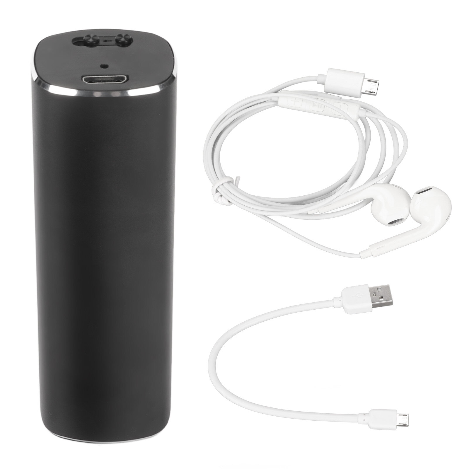 Mini Recorder Voice Activated HD Noise Reduction 500H Recording Time Magnetic MP3 Player Small Recorder Neutral English Black 16GB