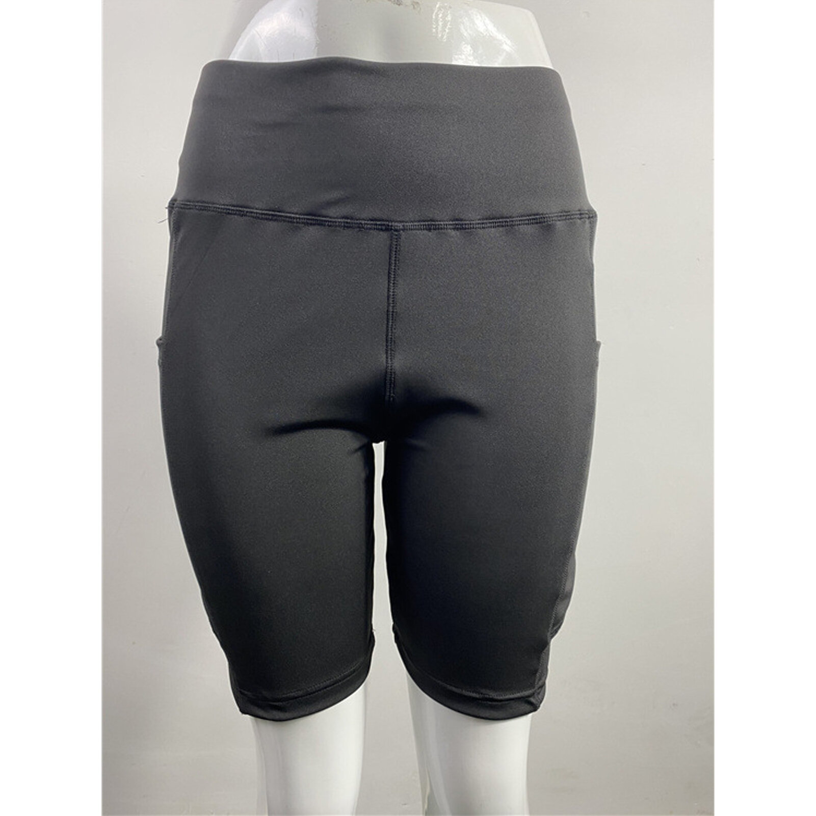 Спортивные шорты с высокой талией, высокоэластичное нижнее белье для тренажерного зала, йоги, бега, тренировок, фитнеса, черный, XL