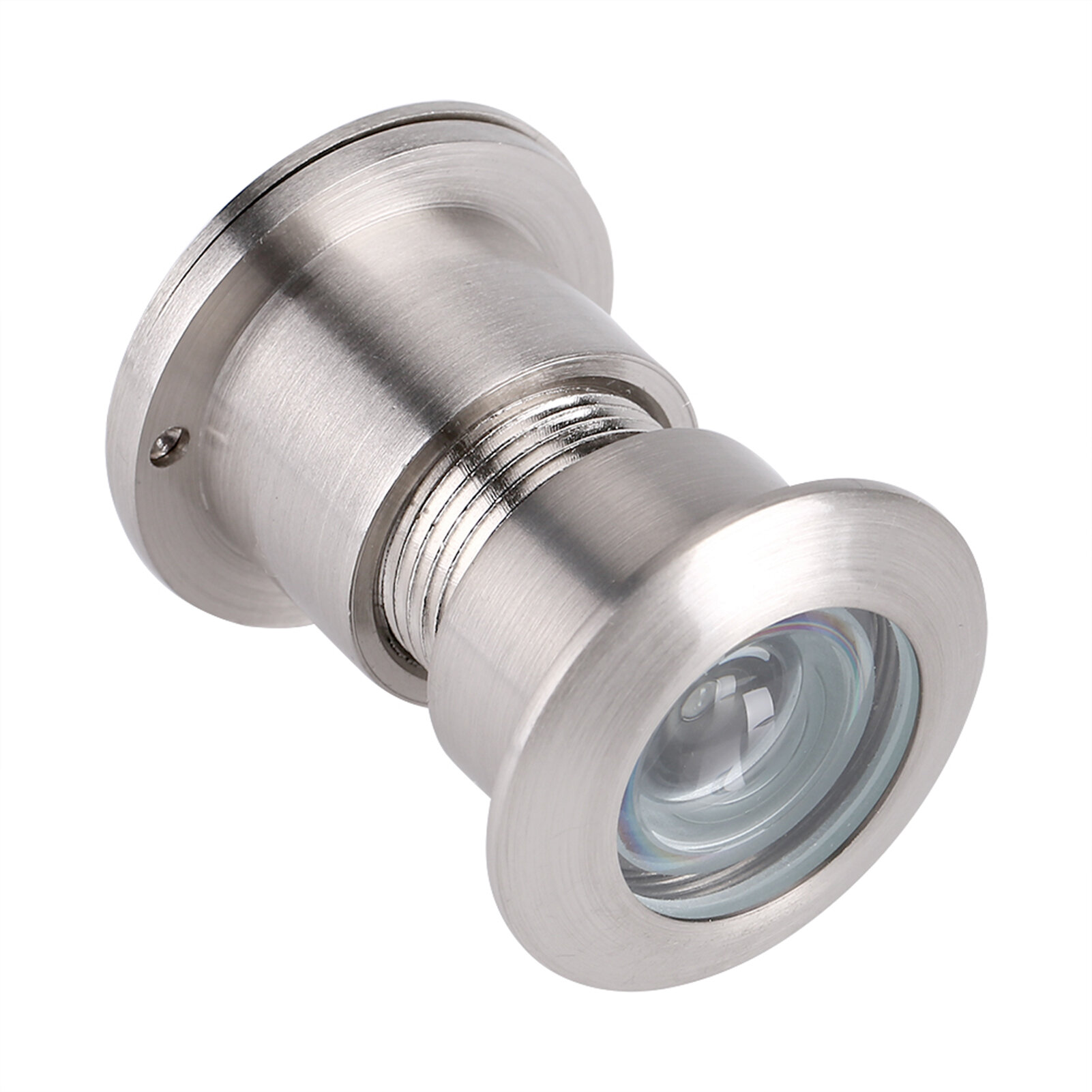 Дверной глазок с широким углом обзора 28 мм и прочной защитной крышкой, матовый хром