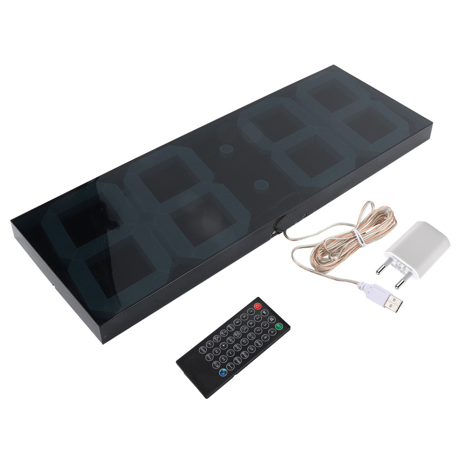 Электронные светодиодные зеркальные часы на стену.