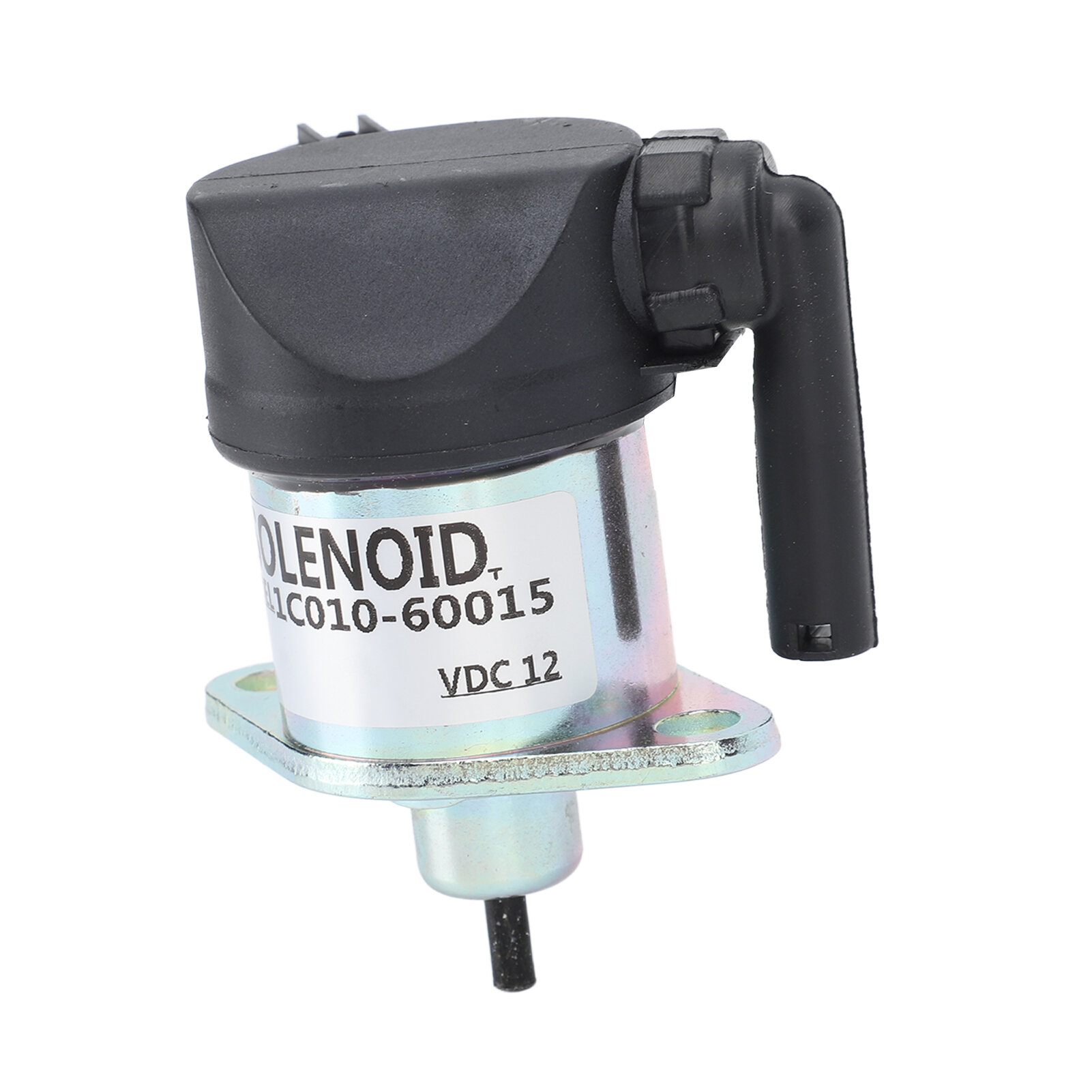 Shut Off Solenoid 1C010 60015 для двигателя Kubota V3300‑DI V3300‑DI‑T V3300‑T V3600‑T V3800‑DI V3800‑DI‑T, для погрузчиков Kubota SVL90 SVL90C, генератора SQ-3350-USA-SW и тракторов M6800 M8200 M8540 M9000 M9540 M96SDS M96SH, заменяет OEM 1C010