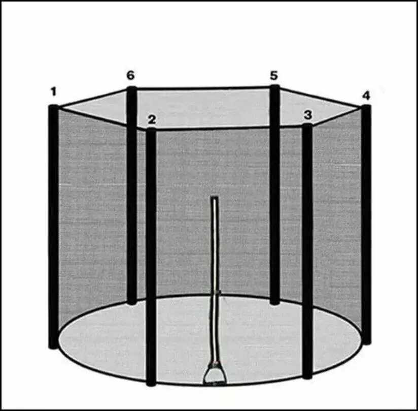 Безопасная сетка для защитн батута для замены 8 футов 6 столбы (244cm)