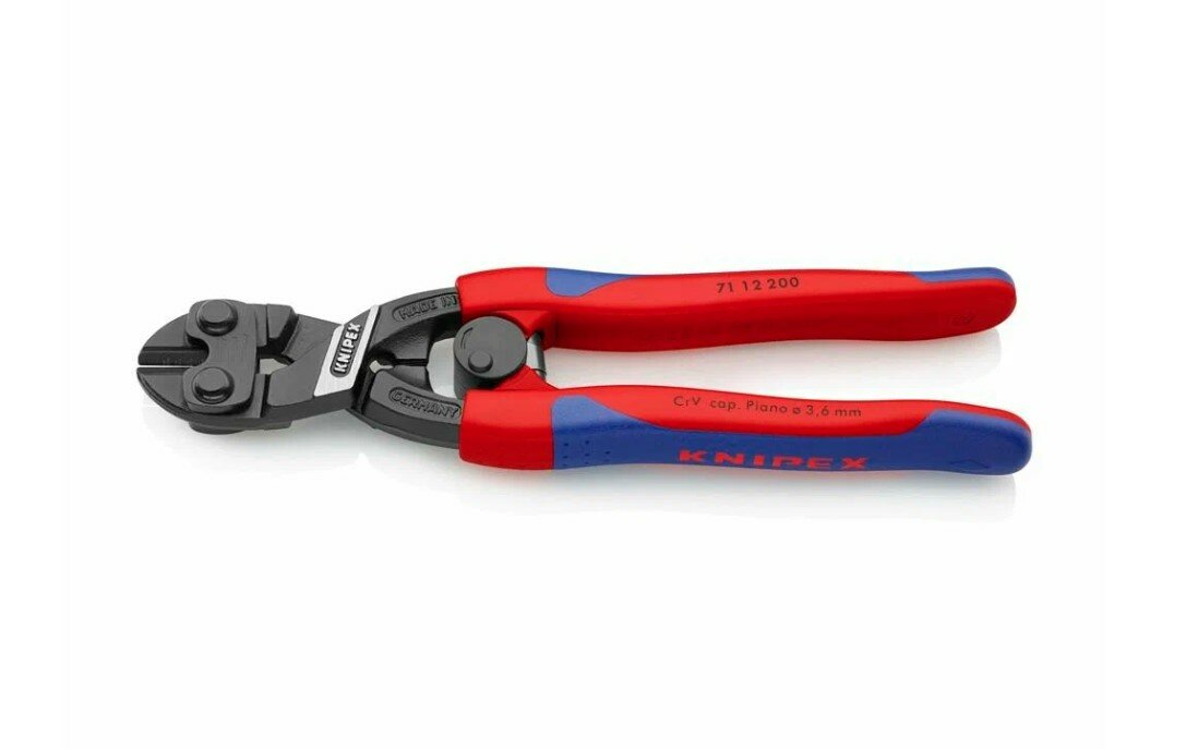 Болторез Knipex CoBolt KN-7112200, CrV, двухкомпонентные ручки, фосфатирование