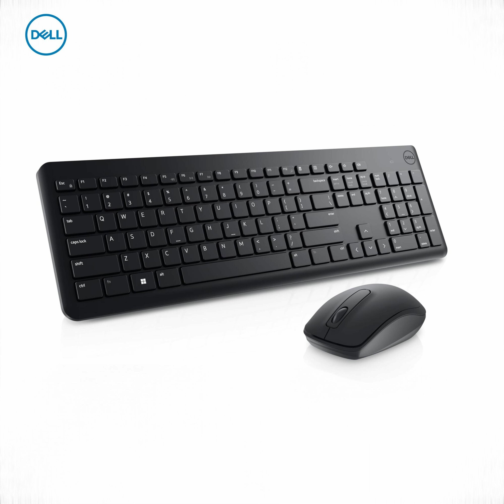 Комплект беспроводной клавиатура + мышь, Dell KM3322W, черный