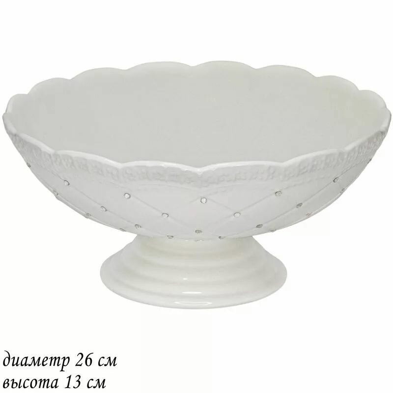 Фруктовница на ножке 26см. Северное сияние 1 шт.