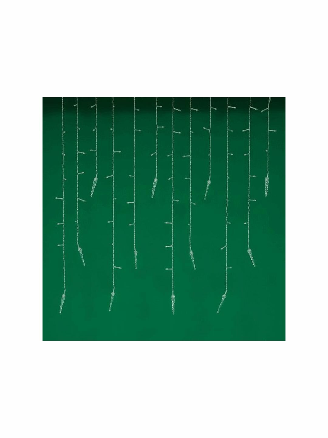 Гирлянда эл. бахрома с сосульками 2.5x0.3х0.5x0.7м, 80LED, шампань, пост свеч, ПВХ проз,220В сноу БУМ