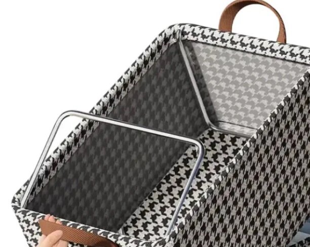 Большой Органайзер для хранения вещей и белья, для хранения одежды короб с крышкой Премиум Комфорт 50х32х30 см