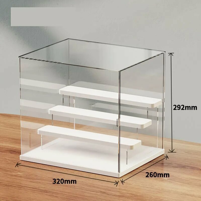 Шкаф-витрина "Пэчворк", 32 см x 26 см x 30 см, органическое стекло, трельяж, прозрачный