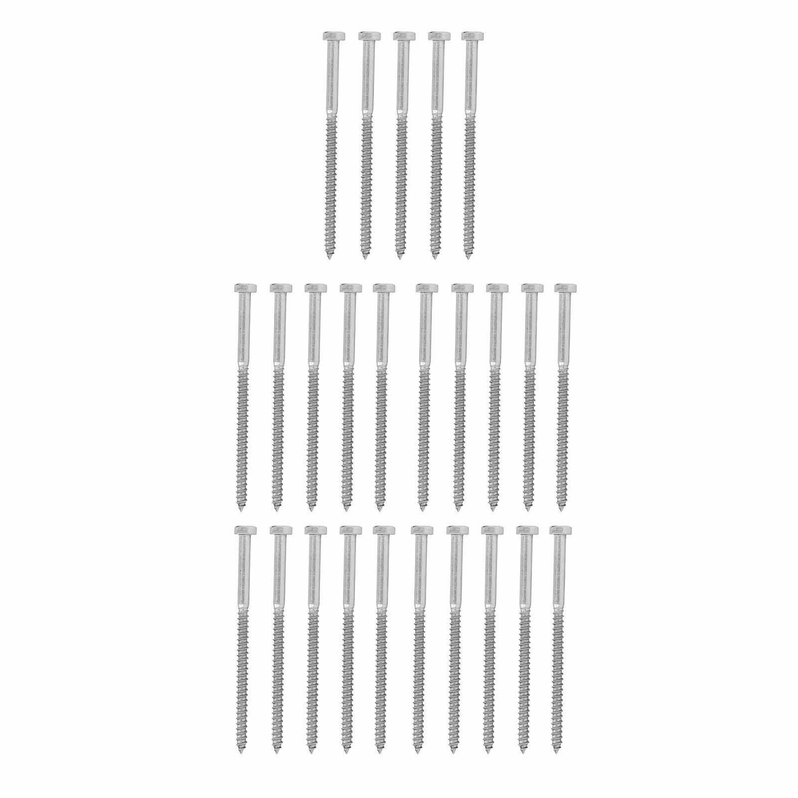 M8x140MM 304 Нержавеющая сталь Деревянные винты с шестигранной головкой Саморезы по дереву Болт с полурезьбой для деревянных проектов