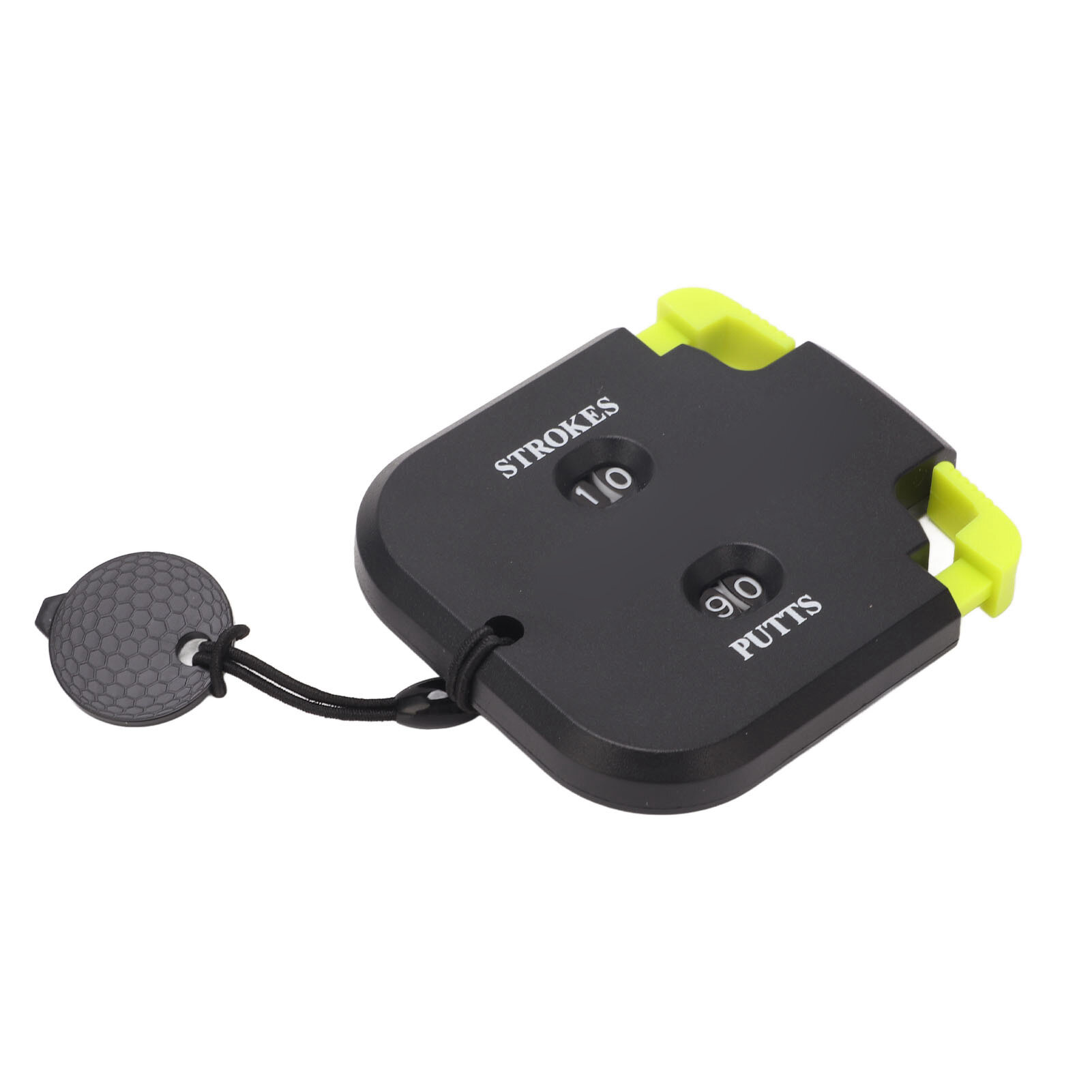 Счетчик очков для гольфа, пластиковый 2-значный счетчик ударов, кликер с дополнительной функцией обнуления для 2 игроков, черный корпус, зеленый пресс