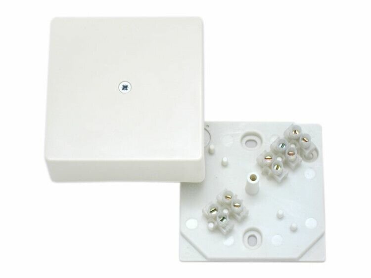 Коробка разветвительная для открытой установки с клеммником 75х75х30 HEGEL (комплект 2 шт)