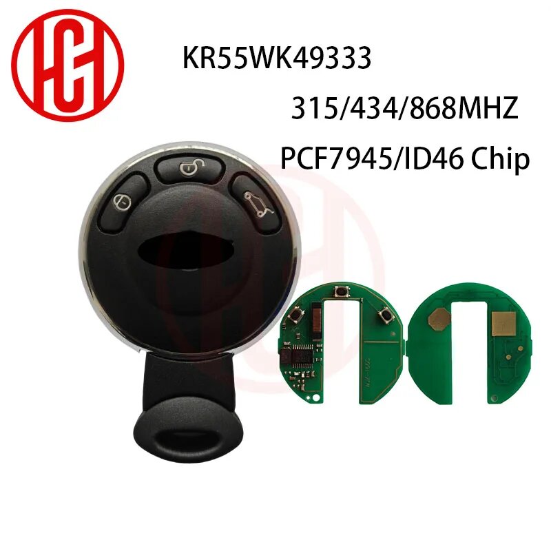 3 кнопки умный дистанционный автомобильный ключ Cas3 штатив брелок для BMW Mini Cooper пульт дистанционного управления умный ключ 868 МГц 315 МГц 433 МГц KR55WK49333 433MHZ