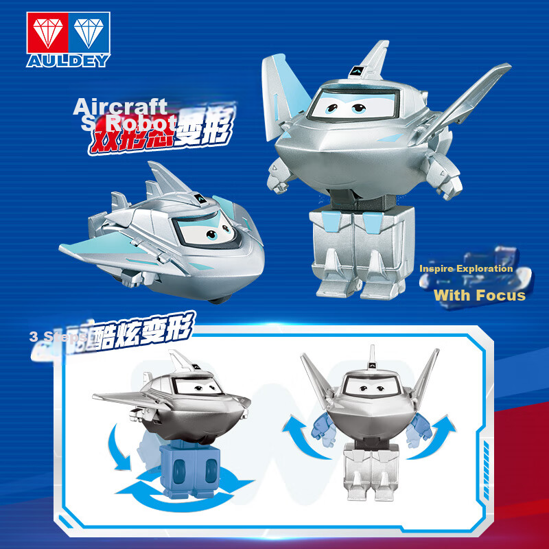 AULDEY Super Wings 15 Electric Warehouse Mini Transforming Coolie Children's Toy, Birthday Gift for Boys And Girls, 780032