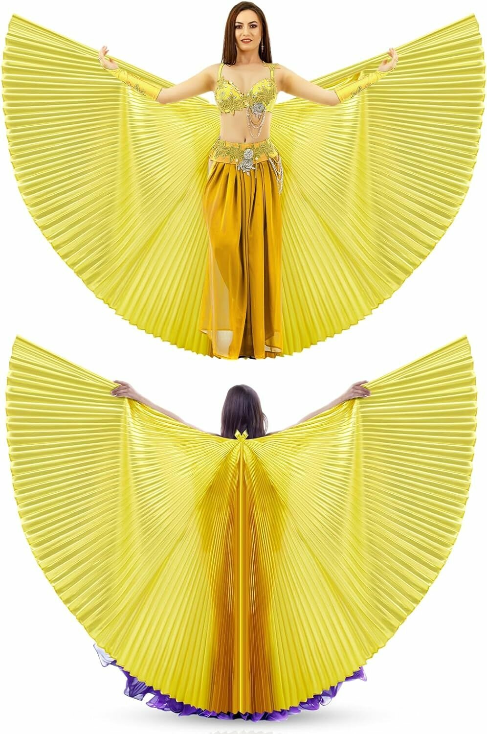 Крылья для танцев 140см х 4м, золото