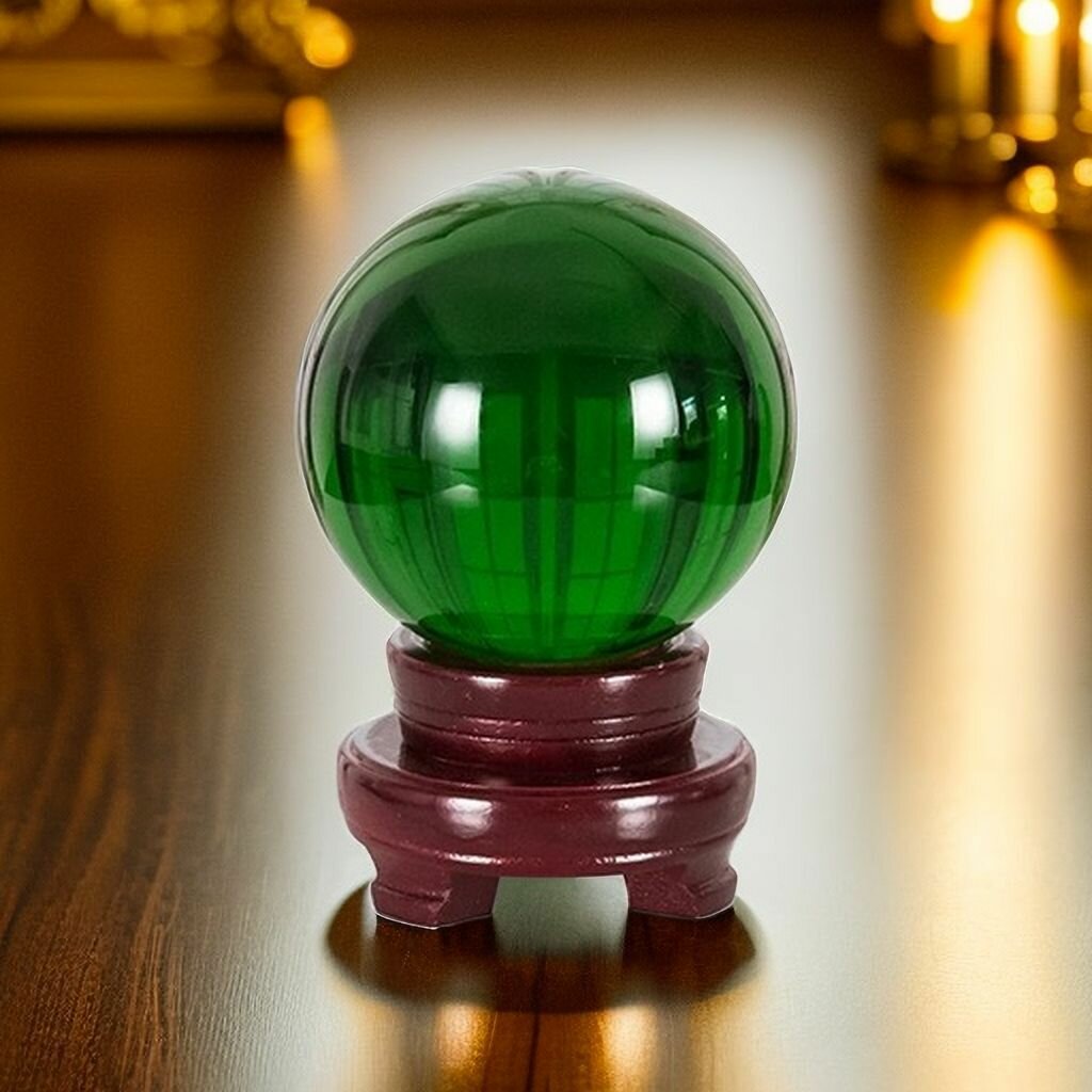 Магический хрустальный шар, гадание, ритуал, 10 см, с подставкой и подарочной коробкой