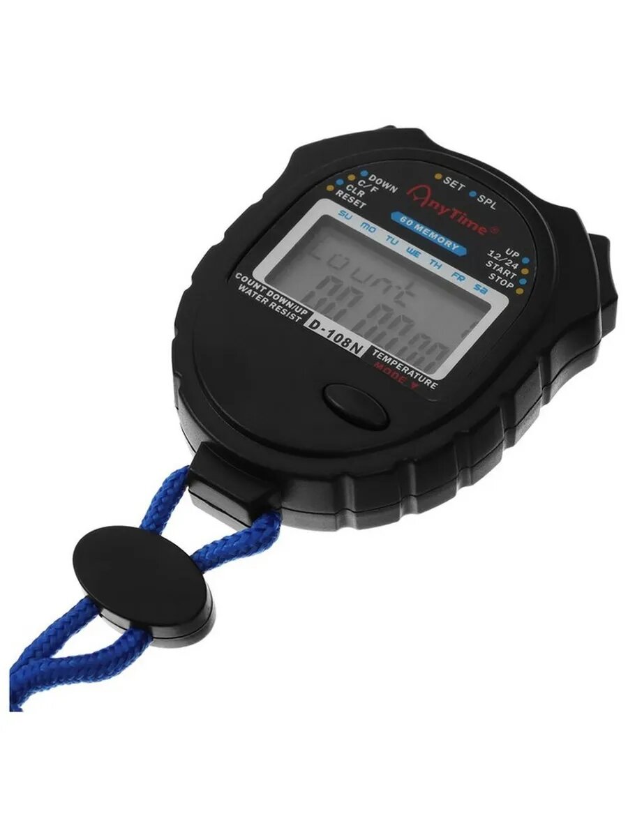 Точный секундомер с 10 отсечками для тренировок