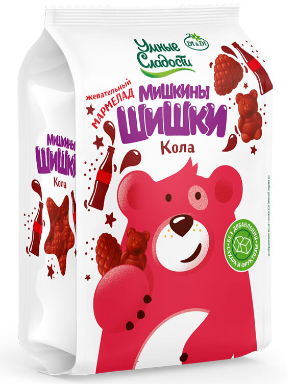 Мармелад жевательный "Умные сладости" Мишкины шишки со вкусом Колы, детская линейка, 150 г