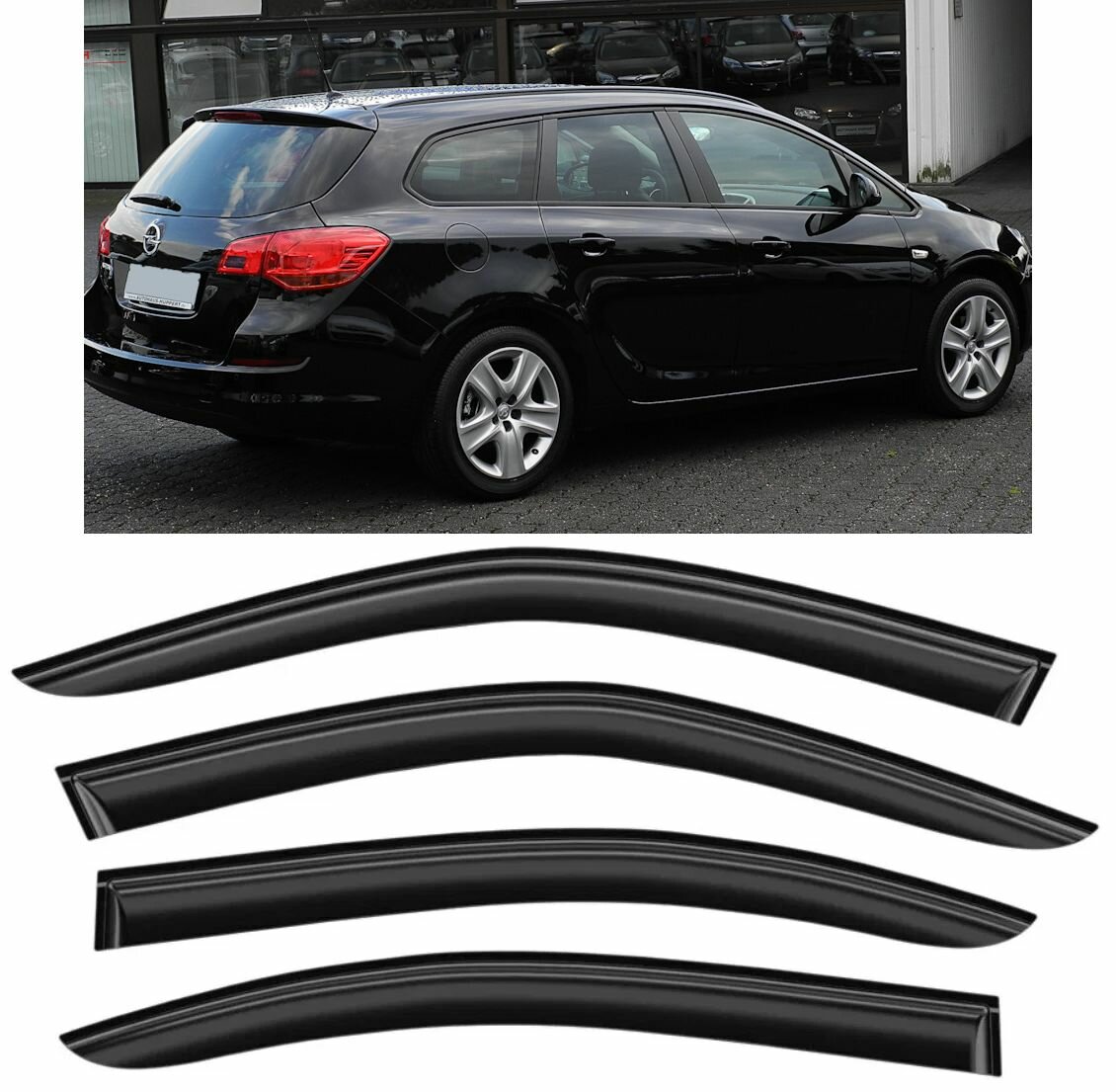 Дефлекторы боковых окон OPEL Astra Опель Астра J универсал (2012-2018)
