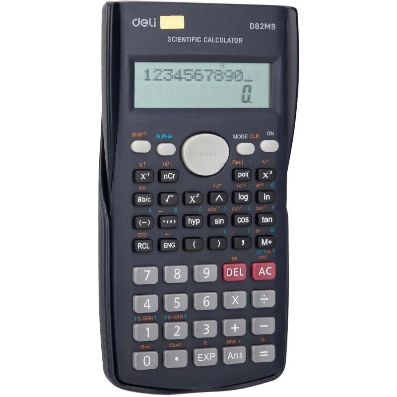 Калькулятор научный Deli ED82MS темно-синий 10+2-разр. 240 функций 1754772 1147246