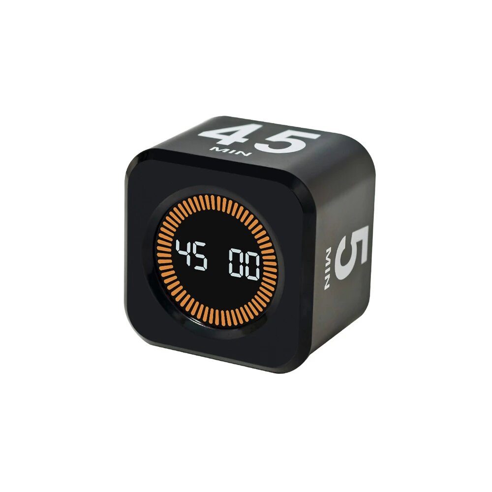 Шестигранный таймер isfriday Black, ABS, 50 x 50 x 38 мм, 60 г