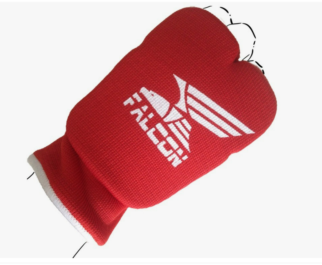 Накладки Falcon, для бокса и единоборств, текстиль, EVA, хлопок, красный