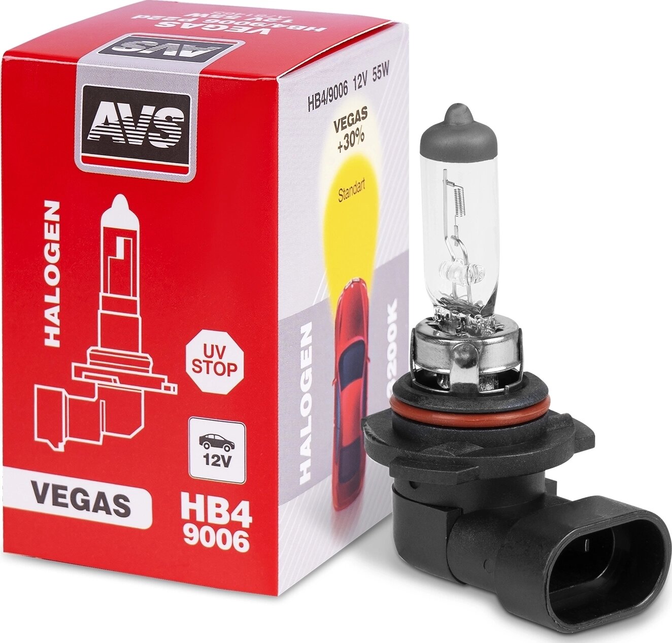Галогенная лампа AVS Vegas HB4/9006.12V.51W.1шт.