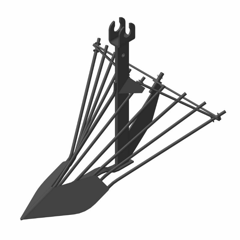 Картофелекопалка к мотоблоку без сцепки стойка 10*380 мм. с ухом, шир 460 мм 01.03.41