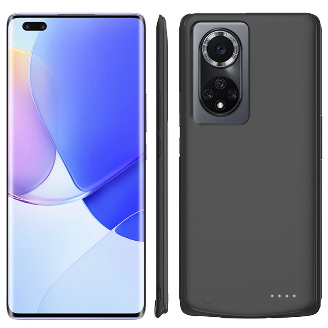 Чехол-бампер MyPads для Huawei Nova 10 Pro со встроенной усиленной мощной батареей-аккумулятором большой повышенной расширенной ёмкости 6800mAh чер.
