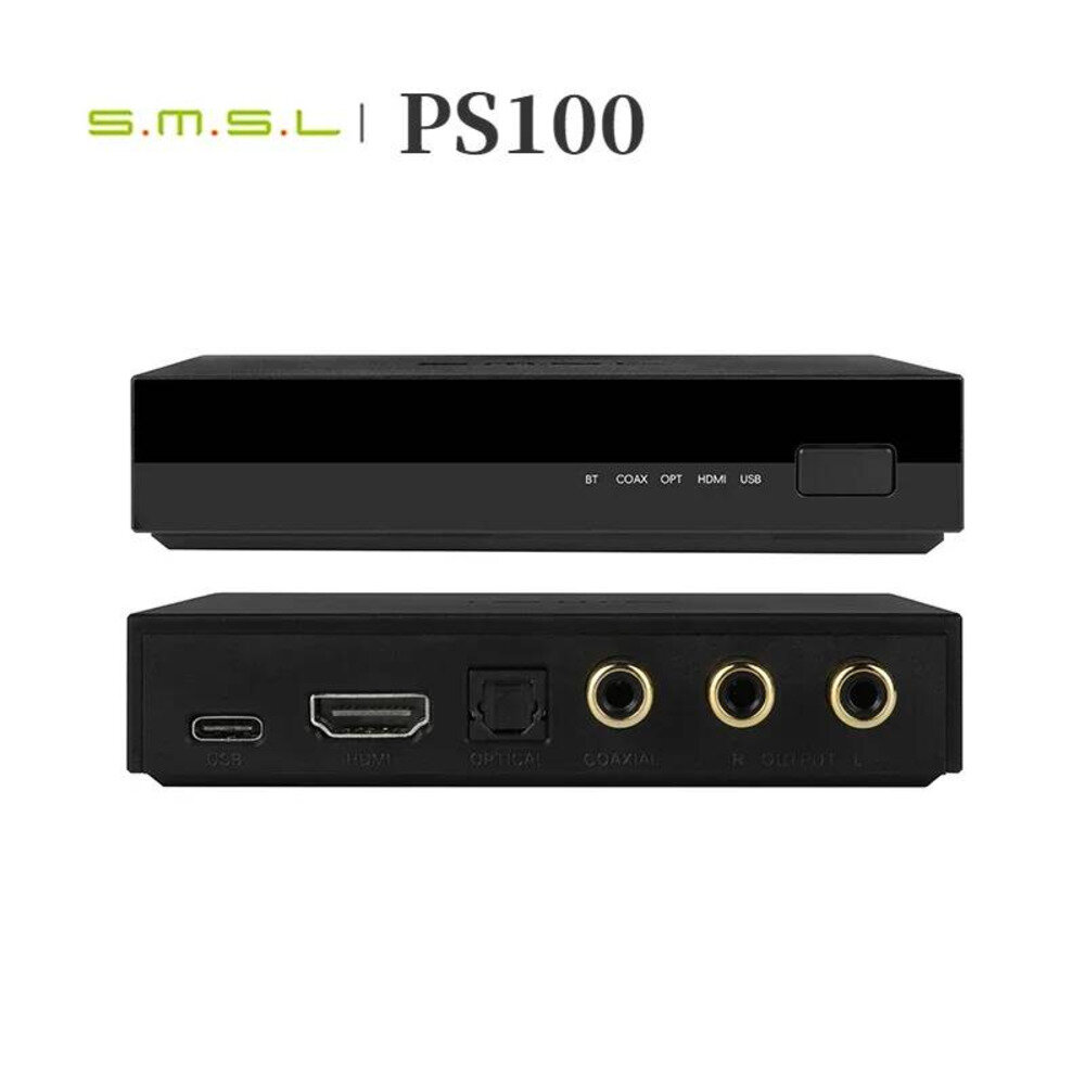 SMSL PS100 Декодер USB DAC Многофункциональный HIFI Аудиоконвертер HDMI Чип ES9023 Высокопроизводительная Система Питания