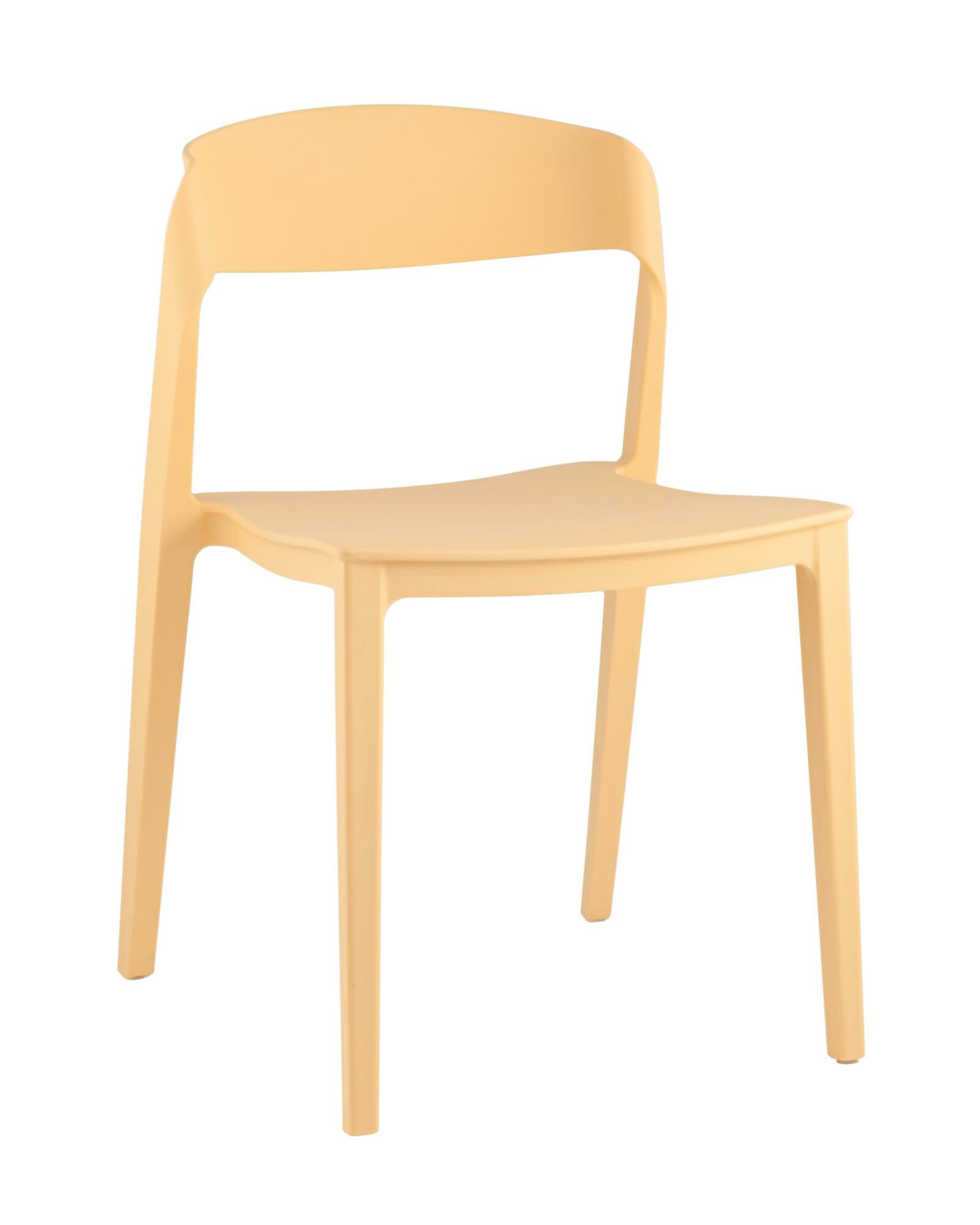 Стул Moris STOOL GROUP желтый, пластик, твердое сиденье, без подлокотников