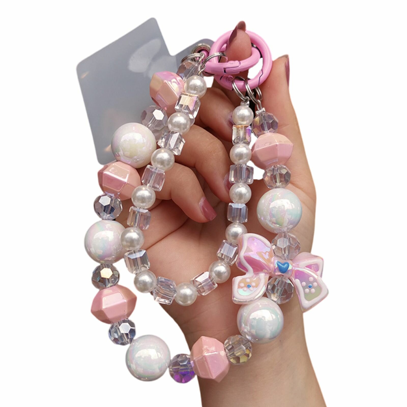 Яркий браслет для телефона с бусинами универсальный аксессуар электроники