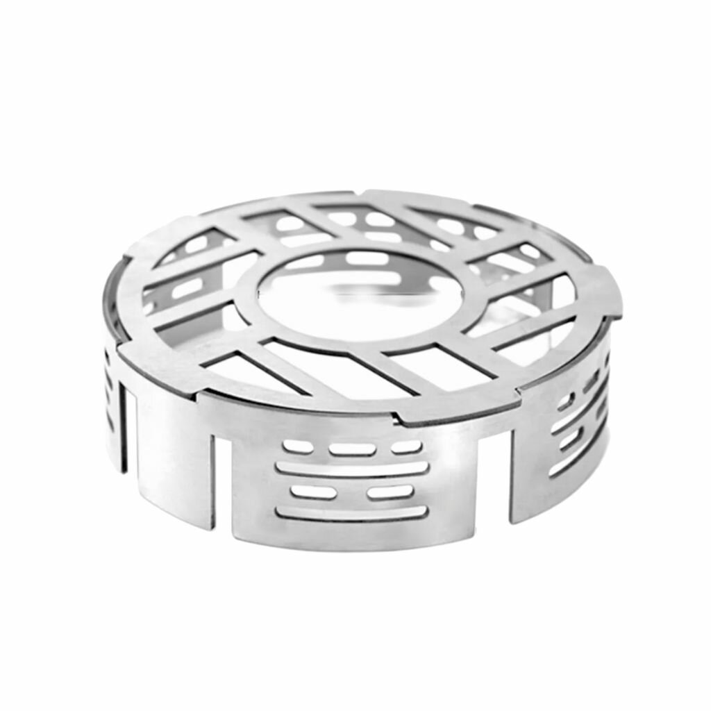 Ветрозащитное кольцо из нержавеющей стали для горелки, чехол бензиновой горелки кемпинга, маленький