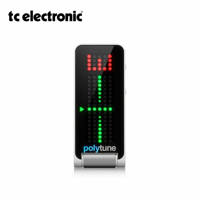 TC Electronic PolyTune Clip Мини-акустическая гитара, электрогитара, бас, тюнинг, педаль, эффектор настройки
