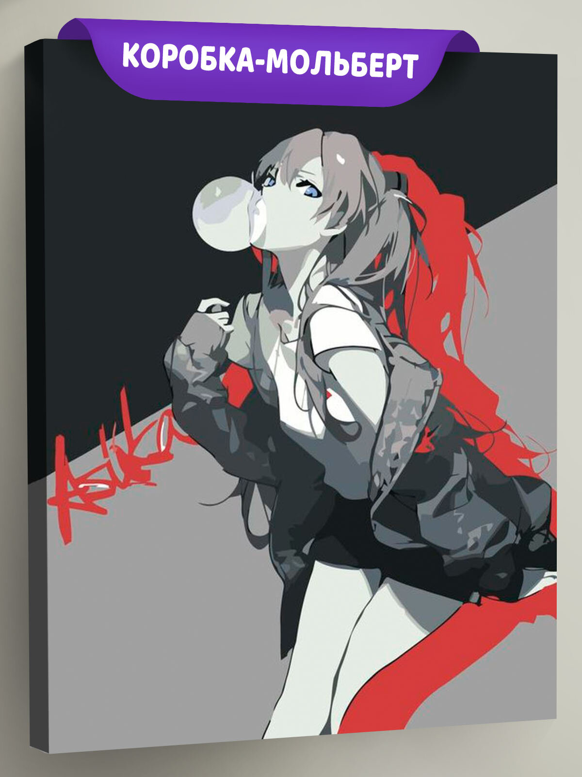 Картина по номерам Evangelion Евангелион Аска Лэнгли 3 40х50