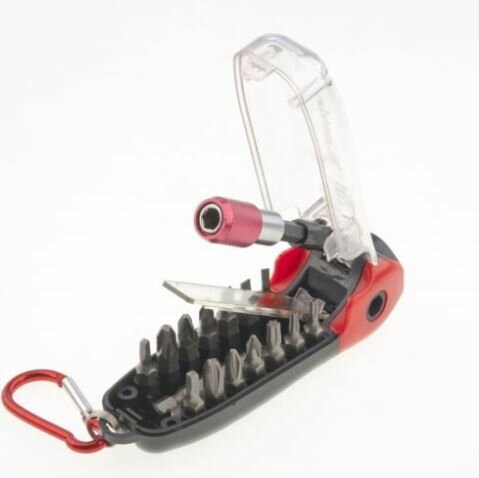 Набор бит с магнитным адаптером Matrix, 18 предметов, пластиковый бокс, многофункциональный