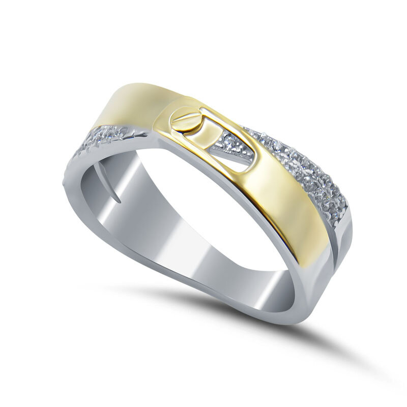 Кольцо, серебро, 925 проба, фианит