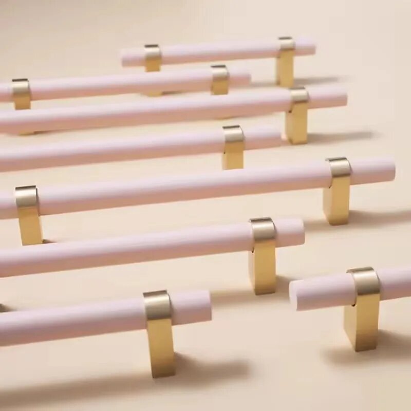 Деревянные ручки для шкафа, розовые/белые 320mm hole centers, Pink