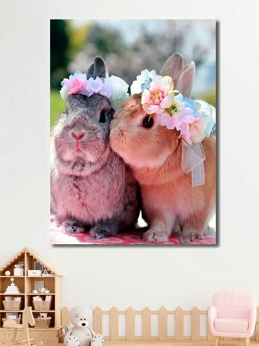 Картина "Милая парочка", для интерьера 30х40см 1шт.