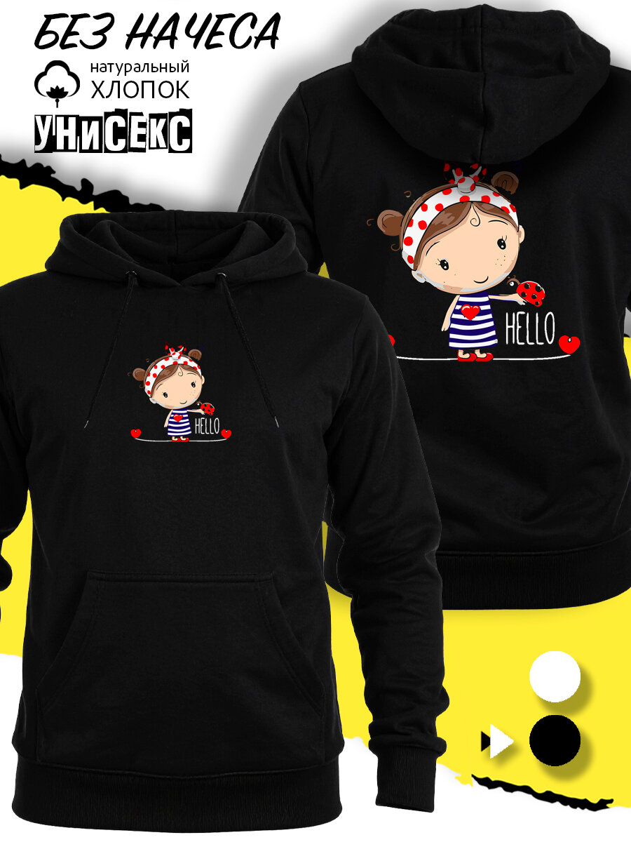 Худи Толстовка свитшот с девочкой в платье