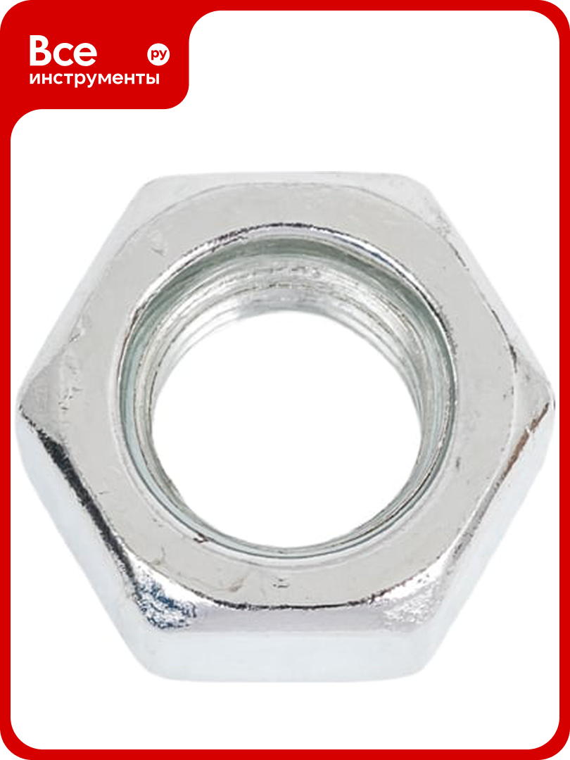 Гайка ЦММ DIN 934, М12, оцинкованная сталь, 1 кг / ~ 66 шт 0Т-00002357