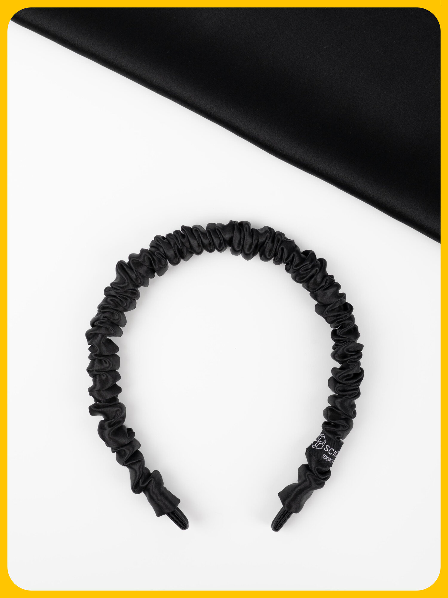 100% натуральный шелк 22 момми/Ободок для волос/черный цвет