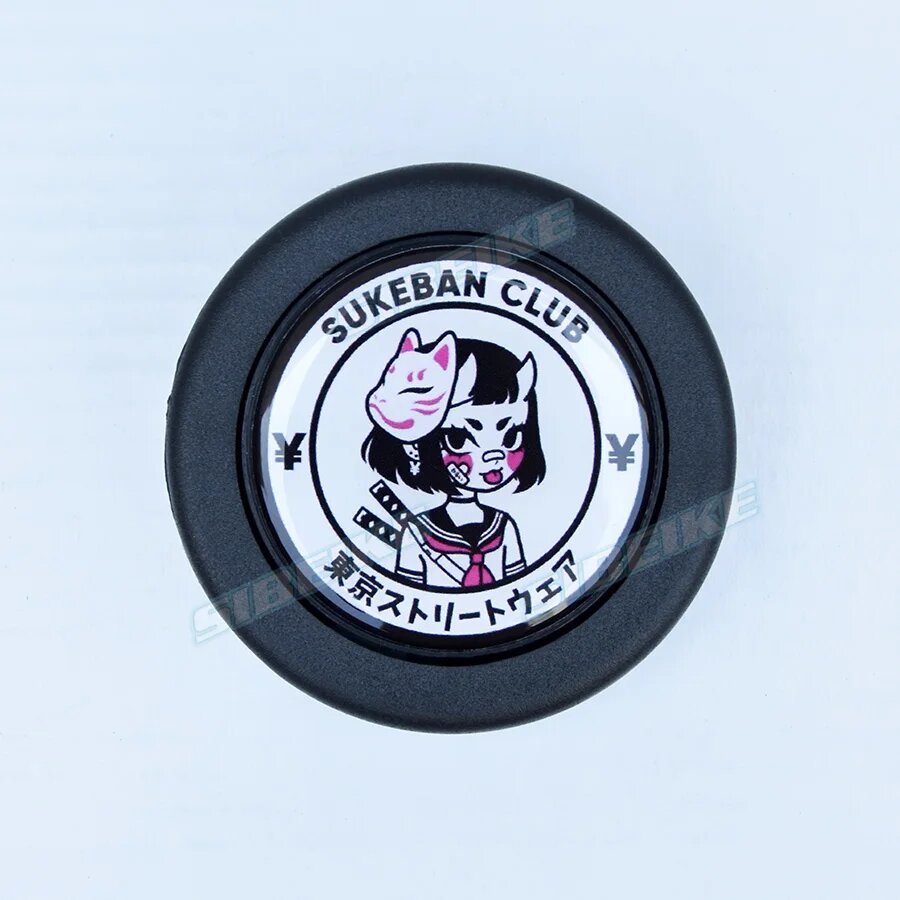 JDM аниме мультфильм пластиковые Гонки Рулевое колесо гудок Кнопка модифицированный Стайлинг автомобиля гудок кнопка переключатель кнопка для универсального, A